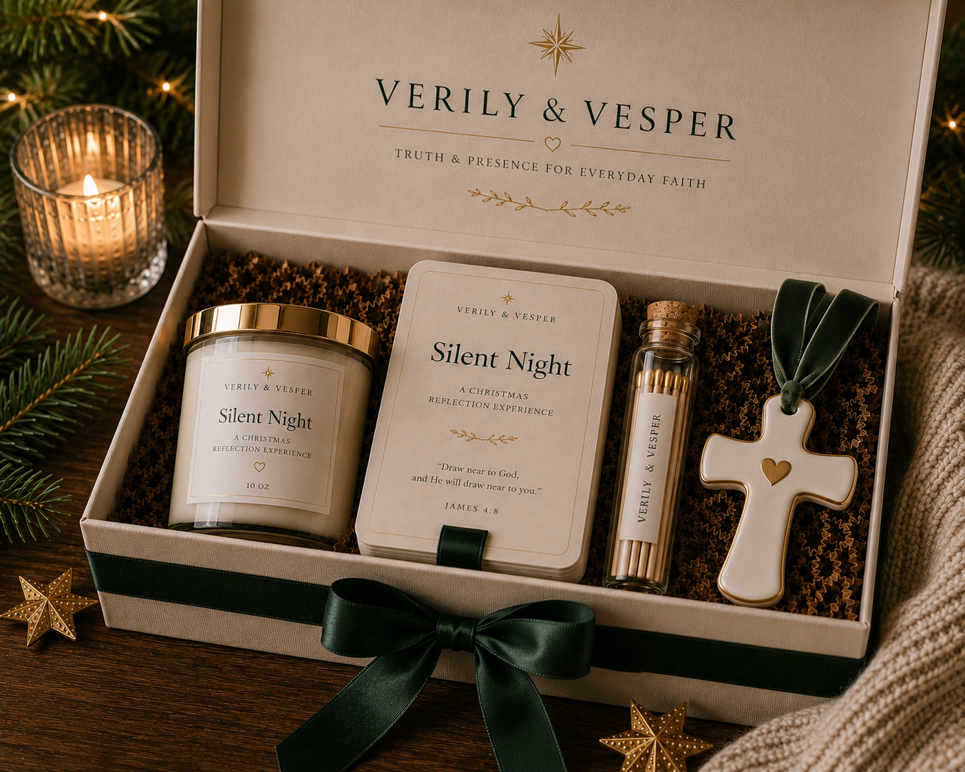 Silent Night Christmas Reflection Luxury Gift Box | Verily & Vesper